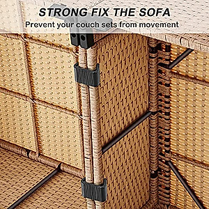 (20 pcs) Outdoor Furniture Clips Patio Sofa Clips ,Sectional Sofa Furniture Chair Clips,Rattan Furniture Clamps Wicker Chair Fasteners, Connect The Sectional or Module Outdoor Couch Patio Furniture