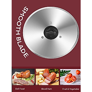 Meat Slicer Blade, Fohere 7.5'' Smooth Stainless Steel, Food Slicer Serrated Blade only for Fohere Meat Slicer