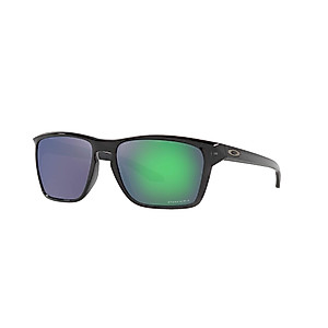 Oakley Men's OO9448 Sylas Rectangular Sunglasses, Black Ink/Prizm Jade, 60 mm