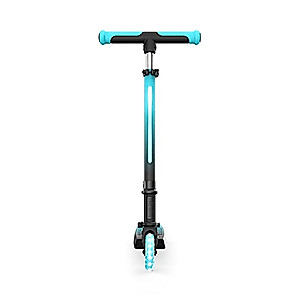 Jetson Scooters - Juno Kick Scooter (Blue) - Collapsible Portable Kids Push Scooter - Lightweight Folding Design with High Visibility RGB Light Up LEDs on Stem and Wheels