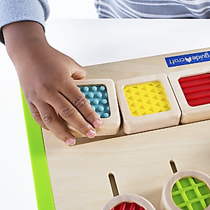 Guidecraft Colorful Tactile Matching Maze - Sensory Memory Game for Toddlers, Soft Touch Textures Children's Toy