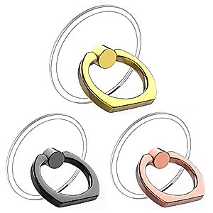 Cell Phone Ring Holder - JCHIEN Transparent Universal Finger Kickstand Cell Phone Ring Stand Holder Compatible with iPhone Samsung Smartphones