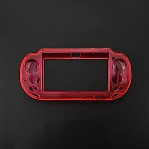 Crystal Transparent Clear Hard Case Protective Cover Skin Shell for PS Vita PSV 1000 (Red)