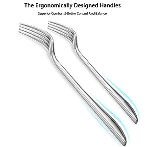 KEAWELL 20-Piece Luxury Mirror Polished Cutlery Set, 18/10 Stainless Steel Tableware, Modern Silverware Set, Includes 8 x Spoons, 8 x Forks, 4 x Knives, Durable Flatware for Home Kitchen in Silver