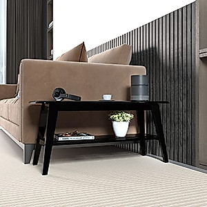 INTOBOO Entryway Shoe Bench, 2-Tier Black Wood Bench for Living Dining Room, 35 Inch Morden Entry Way Shoe Benches Seat, Recyclable Bambo