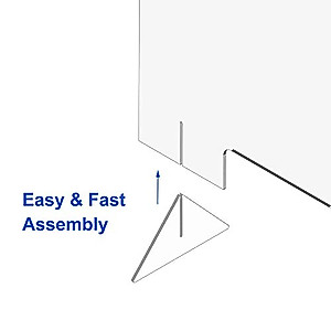 INTELLIMADE - Plexiglass Shield, Sneeze Guard Panel for Desk, Counter and Table, Portable, Clear Acrylic, Multi-Sizes (24" W x 16" H)