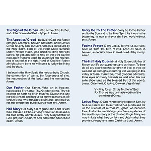 How to Pray the Rosary Prayer Card LAMINATED (3-pack), with a Bonus Holy Card of Jesus and the Footprints Story