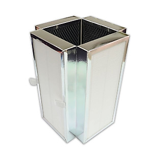 PUREBURG MA-50R Replacement Filter Compatible with Medify Air MA-50 Air Purifier,H13 HEPA 4-Stage Filtration Activated Carbon 2-IN-1 Air Clean Dust VOCs