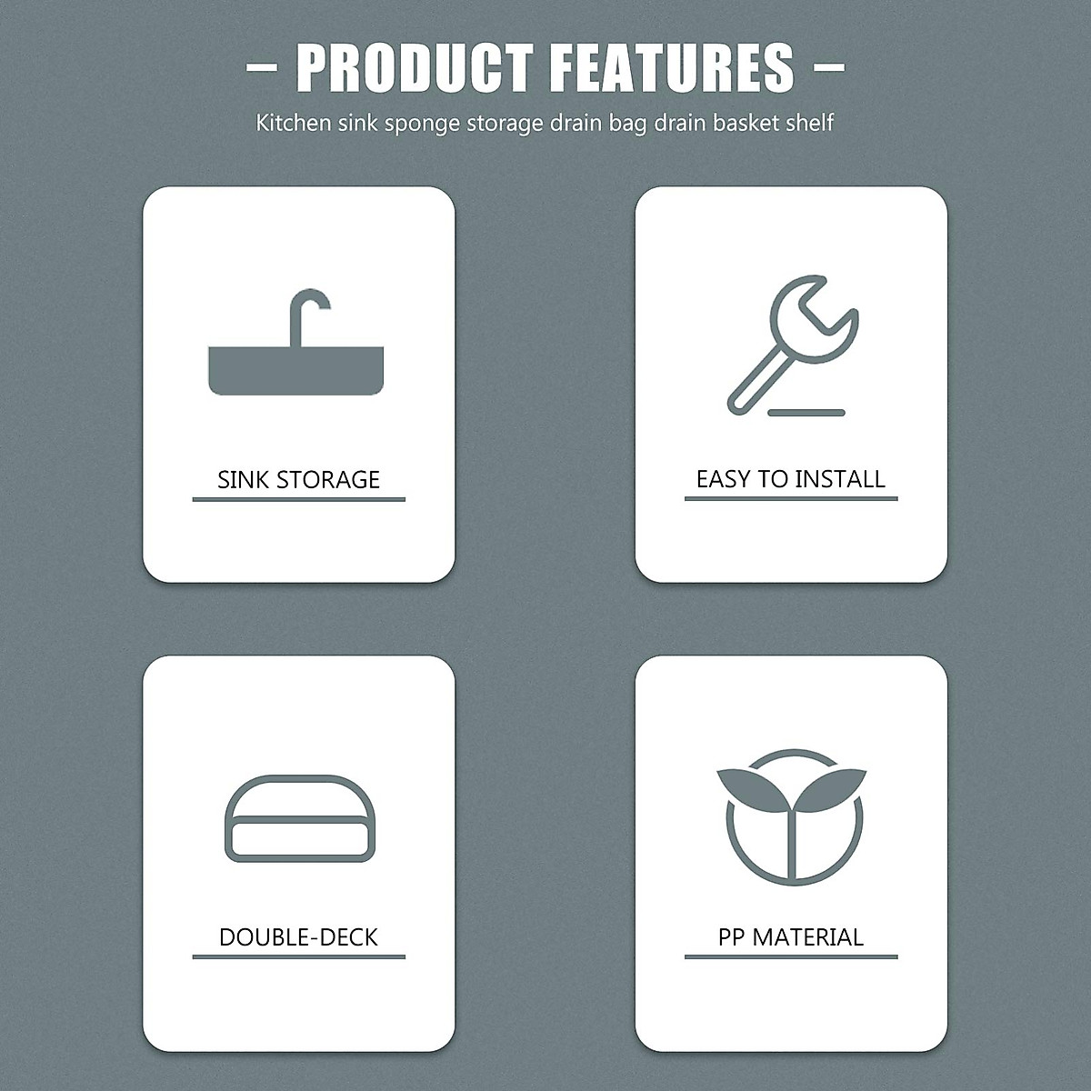 Hemoton Kitchen Sink Caddy Sponge Holder Rack Cleaning Cloth Hanging Bag Soap Holder Saddle Faucet Caddy Kitchen Organizer (Green)