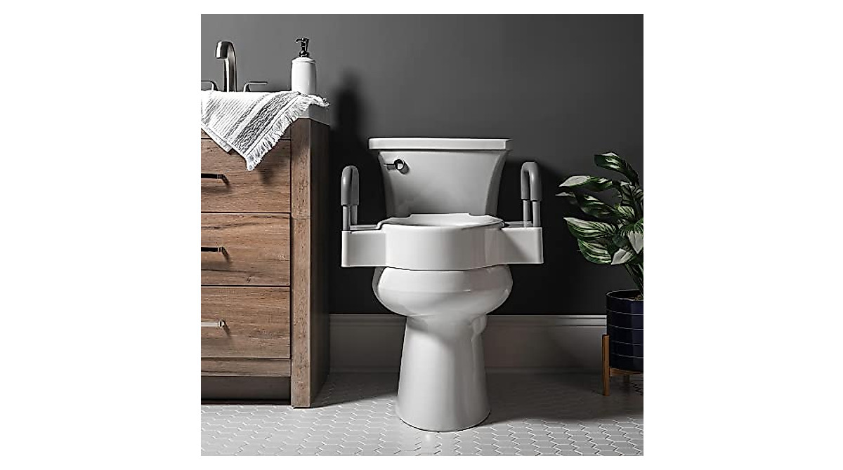 Bemis 4.5" Raised Toilet Seat with Dual Lock Security