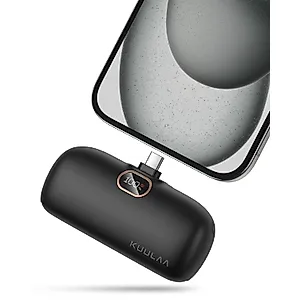 Kuulaa USB C Portable Charger Mini Power Bank 5000mAh Battery Pack 20W PD Fast Charging Portable Phone Charger for iPhone 15/15 Plus/15 Pro/15 Pro Max, Samsung, Google, etc