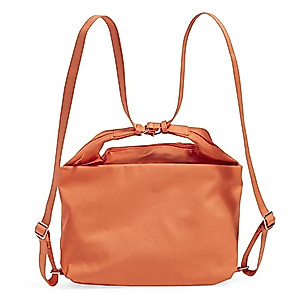 Vera Bradley Women's Cotton Convertible Backpack Shoulder Bag, Orange Bell Pepper - Recycled Cotton, One Size