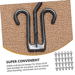 MAGICLULU 72 Pcs Shoe Rack Plastic Hooks for Hanging Shoes Hanger Suction Cup Towel Hook Sandals Drying Hook Excerise Bike Closet Drying Rack Boot Hooks Shoes Holder Slipper Rack Slippers