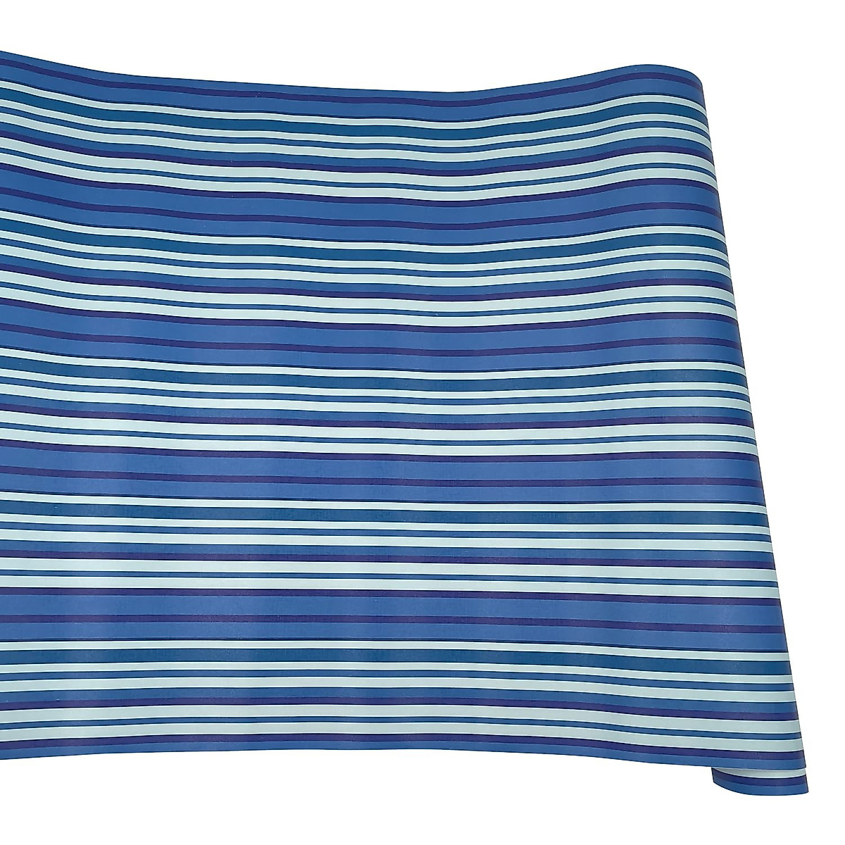 Yifely Mediterranean Blue Stripes Shelf Liner Removable Dresser Drawer Sticker Self-Adhesive Furniture Paper 17.7 Inch by 9.8 Feet