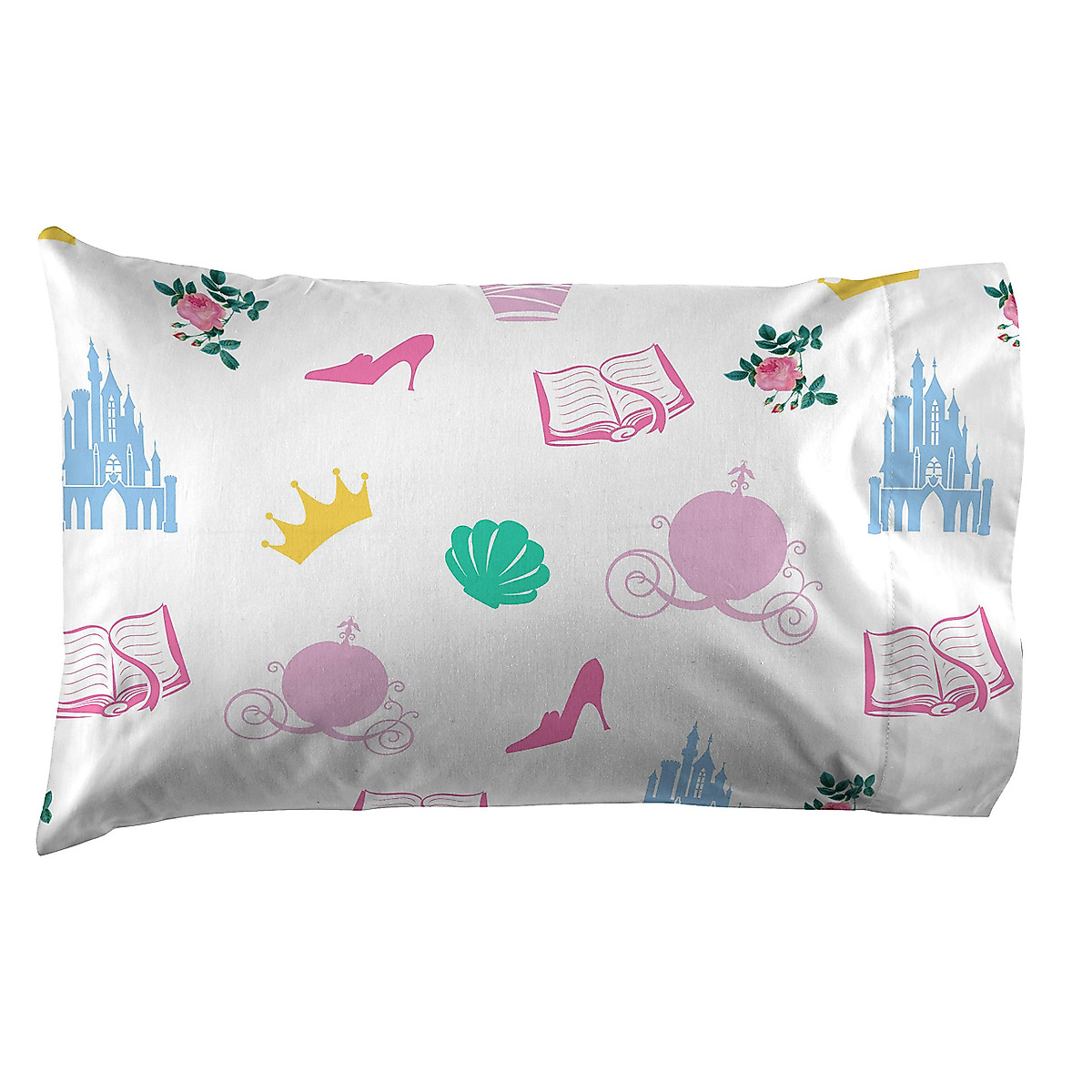 Jay Franco Disney Princess Sassy 4 Piece Twin Bed Set - Includes Comforter & Sheet Set - Super Soft Fade Resistant Polyester - (Official Disney Product)