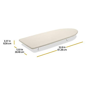 Whitmor Tabletop Ironing Board, Cream, 12.0x32.0x33.75