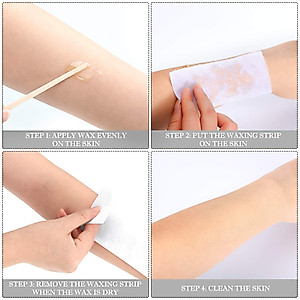 800 Pieces Wax Strips Non-woven Waxing Strips Hair Removal Waxing Strips Body and Facial Wax Strips Cold Wax Strips Wax Ready-Strips for Facial Arms Legs Armpit Hair Eyebrow and Bikini, 2 Sizes