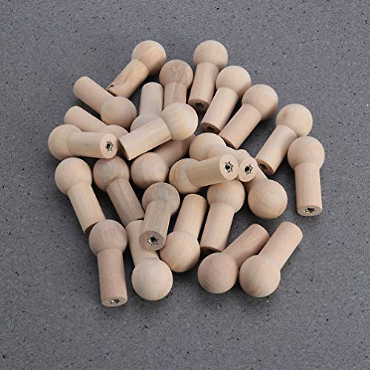DOITOOL 8pcs Wood Shaker Pegs Unfinished Wooden Peg Hooks Hanger for Coat Wall Racks Hanging Towels Organizing Cups Mugs Headphone 51mmx23mmx15mm