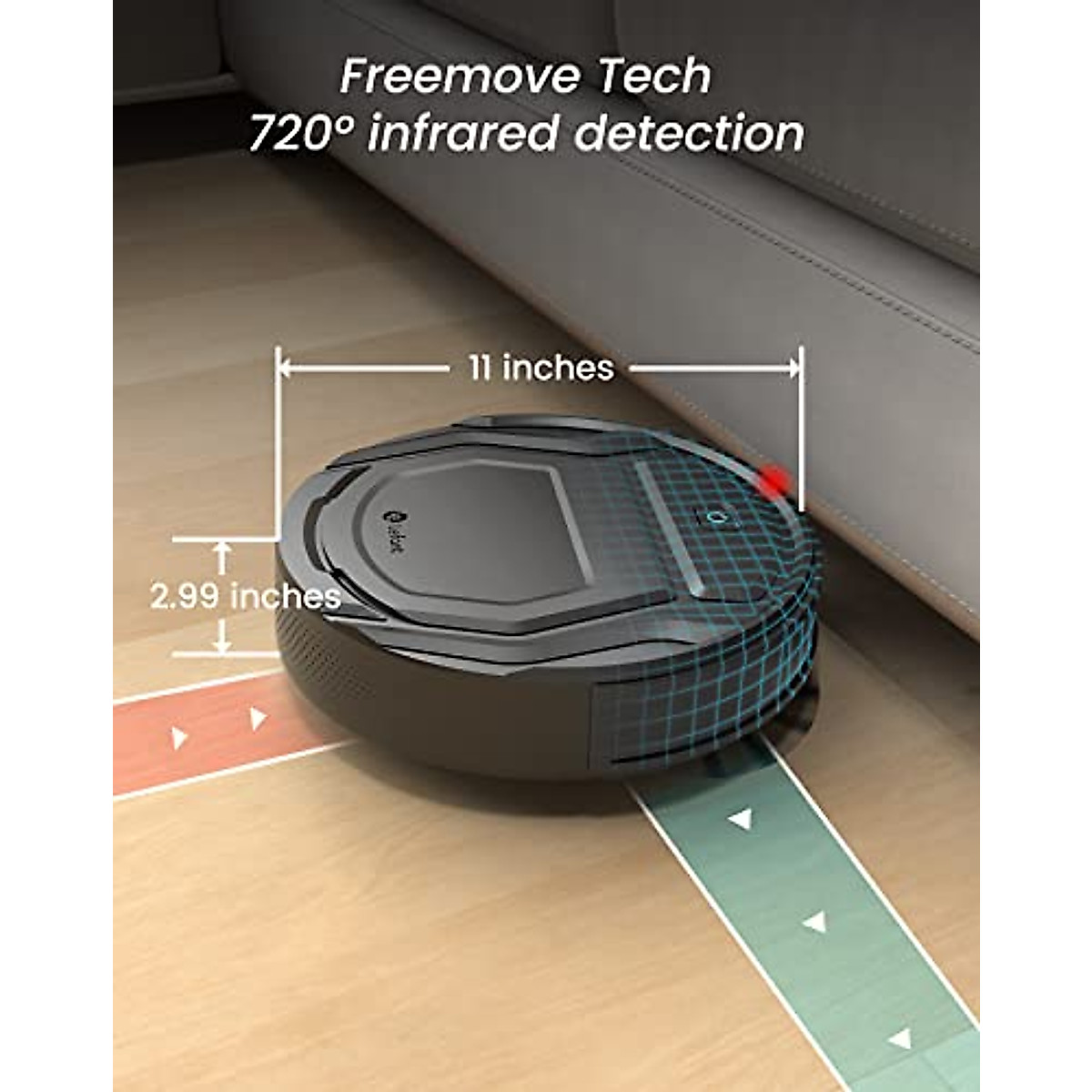 Lefant Robot Vacuum Cleaner with 2200Pa Powerful Suction,Tangle-Free,Wi-Fi/App/Alexa,Featured 6 Cleaning Modes,Self-Charging Slim Robotic Vacuum Cleaner, Ideal for Pet Hair, Hard Floor M210 Pro