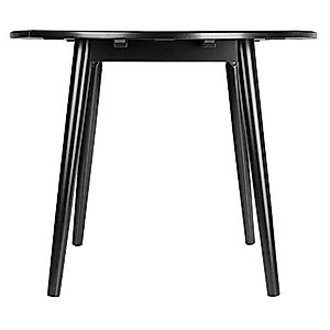 Winsome Moreno Dining Table, Black 35.43x35.43x28.94
