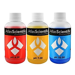 Atlas Scientific pH 4.00, 7.00, & 10.00 Calibration Solution 125ml - 4oz (Pack of 3)