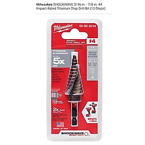 3/16 - 7/8 Impact Step Drill Bit, #4