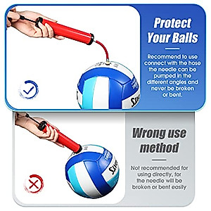 Xinnun 30 Sets Ball Pump Bulk Portable Hand Air Pump Sports Ball Tool with Needle, Nozzle, Extension Hose Inflator Kit for Soccer Football Basketball Rugby Volleyball Balloon Swim Inflatables