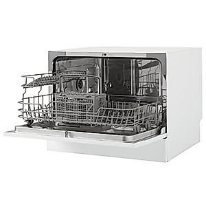 Danby DDW621WDB Countertop Dishwasher with 6 Place Settings, 6 Wash Cycles and Silverware Basket, Energy Star-Rated with Low Water Consumption and Quiet Operation