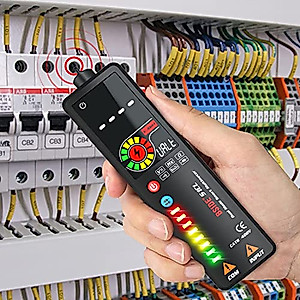 BSIDE Voltage Tester, Color LCD 3-Results Display AC Voltage Detector, Non-Contact with Adjustable Sensitivity, Integrated Multimeter, Dual Range Electric Voltage Sensor Pen with Protect Case