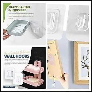 Transparent Double-Sided Adhesive Wall Hooks Nail Free No Damage Without Traces, 2024 New Hanger Strong Self-Stick Hooks for Bathroom and Kitchen Office (10 PCS)