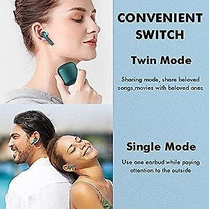Wireless Earbuds, ENC Noise Cancelling Headphones IPX5 Waterproof Earphones Bluetooth 5.1 Headset With Charging Case Bulit-in Mic Touch Control Stereo In-Ear 30H for iPhone Apple Android Workout Sport
