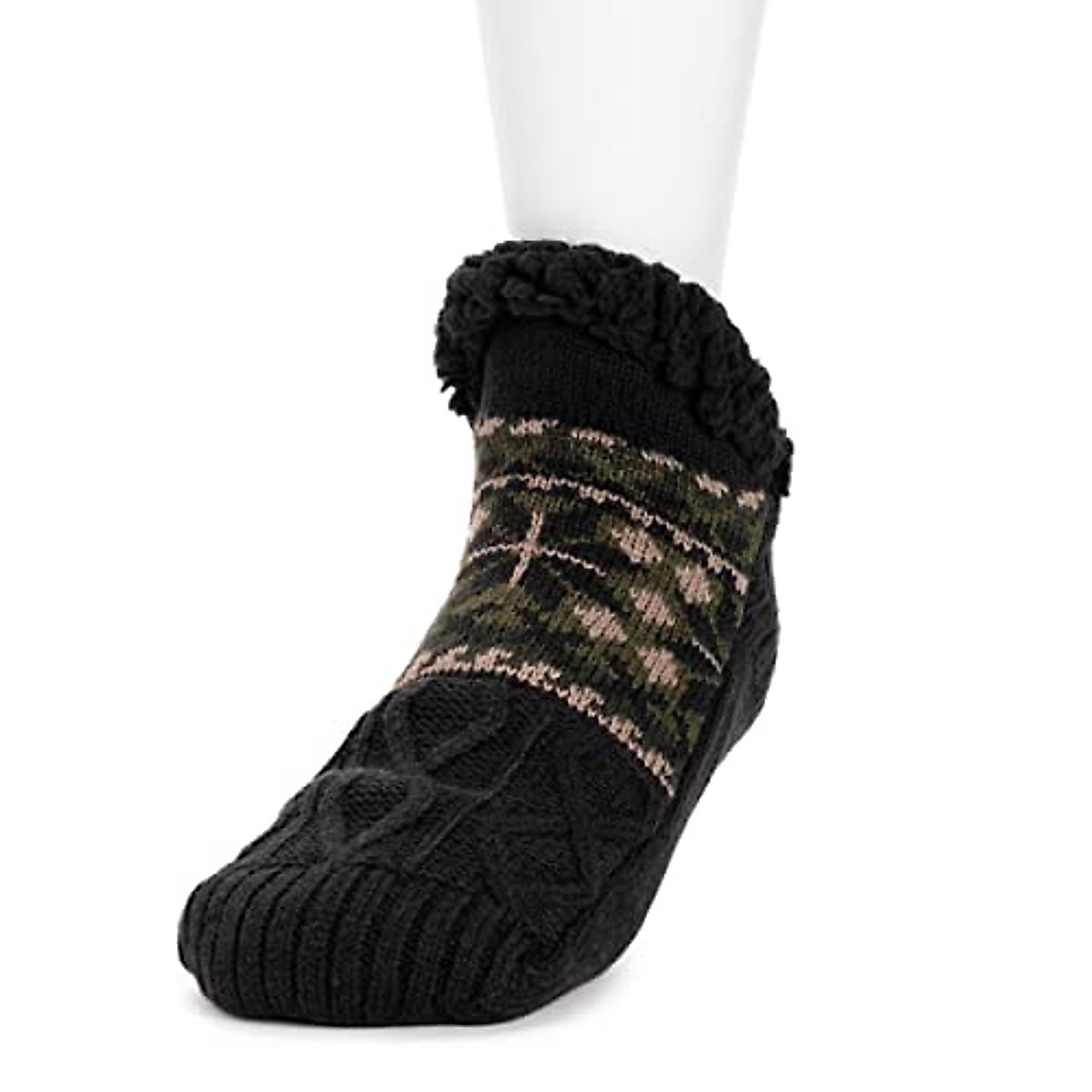 MUK LUKS Men's Ankle Cabin, Nordic Green, L/XL (11-13)