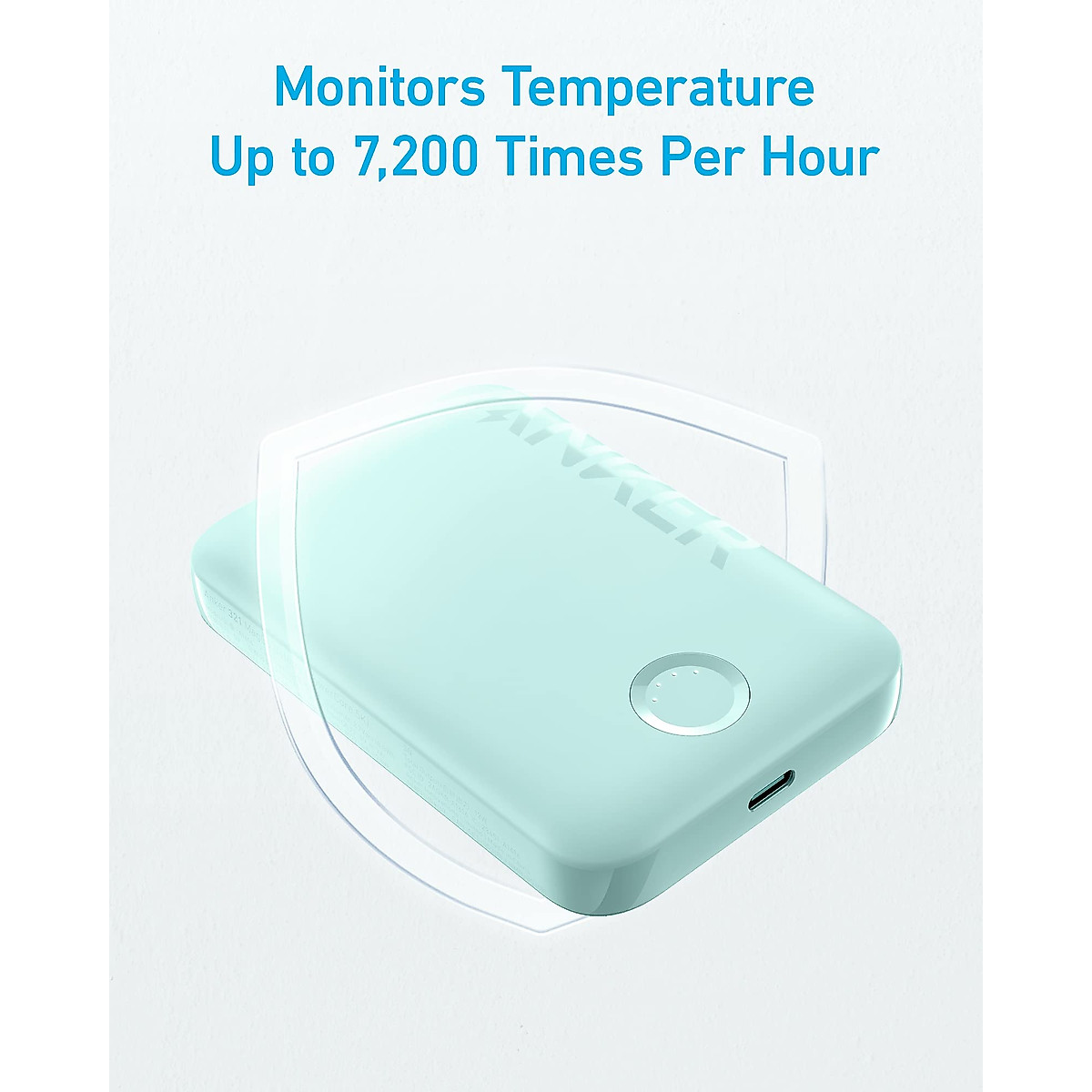 Anker 321 MagGo Battery (PowerCore Magnetic 5K), 5,000mAh Magnetic Wireless Portable Charger, Compatible with iPhone 15/15 Plus/15 Pro/15 Pro Max, iPhone 14/13/12 Series (Green)