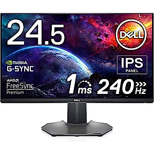 6th Ave Electronics Gaming Monitor - S2522HG 24.5 Inch Full HD Monitor with IPS Technology, 1ms, G-Sync, 240hz, Dark Metallic Grey with Screen Cleaning Kit