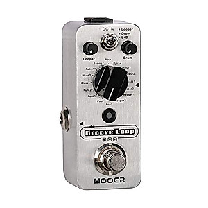 Mooer Groove Loop Drum Machine & Looper Effect Pedal w/ 4 Cables and Polish Clot