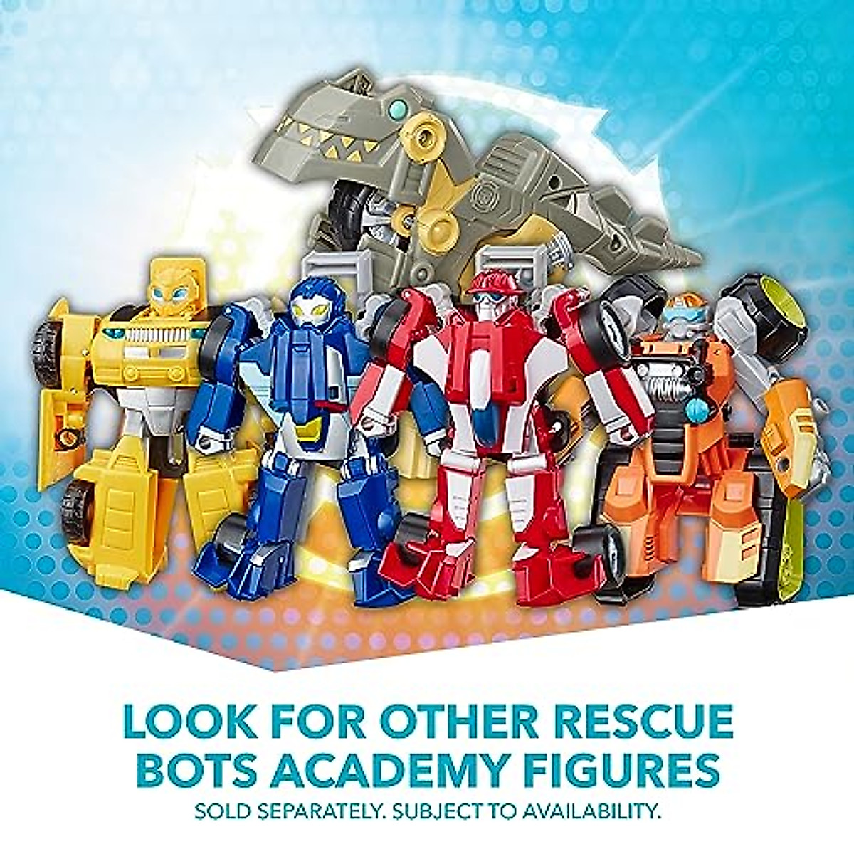 Transformers Playskool Heroes Rescue Bots Academy Road Rescue Team Trailer 4-Pack Converting Toy