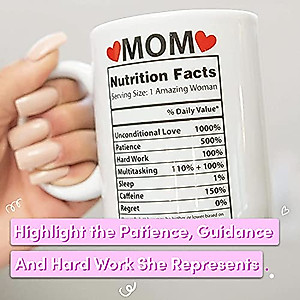 Mom Mug Mothers Day Gifts from Daughter - Stocking Stuffer Ideas for the World's Best Mom - Unique 11oz Ceramic Cup - Birthday Gift from Daughter