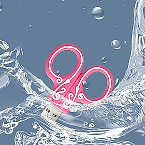 USB Flash Drives, 8GB / 16GB / 32GB / 64GB Waterproof Silicone USB 2.0 USB Memory Stick Data Storage Pendrive Thumb Drives (32GB, Pink Scissors)