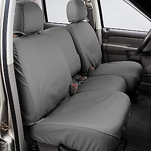 Covercraft - SS3415PCGY SeatSaver Front Row Custom Fit Seat Cover for Select Ford F-250 Super Duty/Ford F-350 Super Duty Models - Polycotton (Grey)
