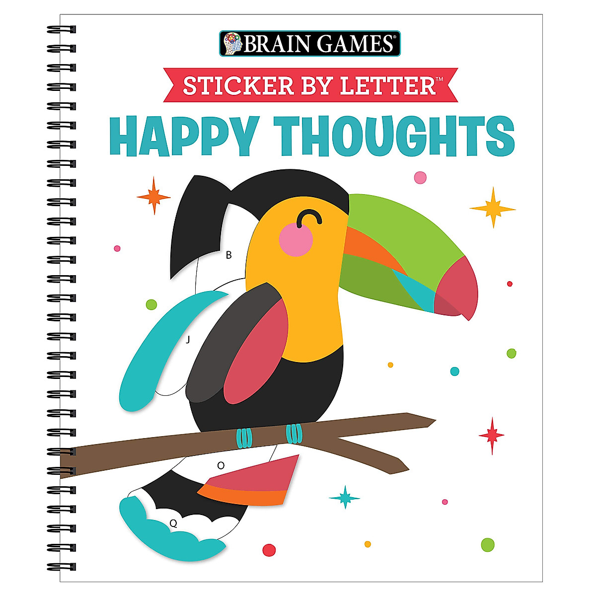 Brain Games - Sticker by Letter: Happy Thoughts