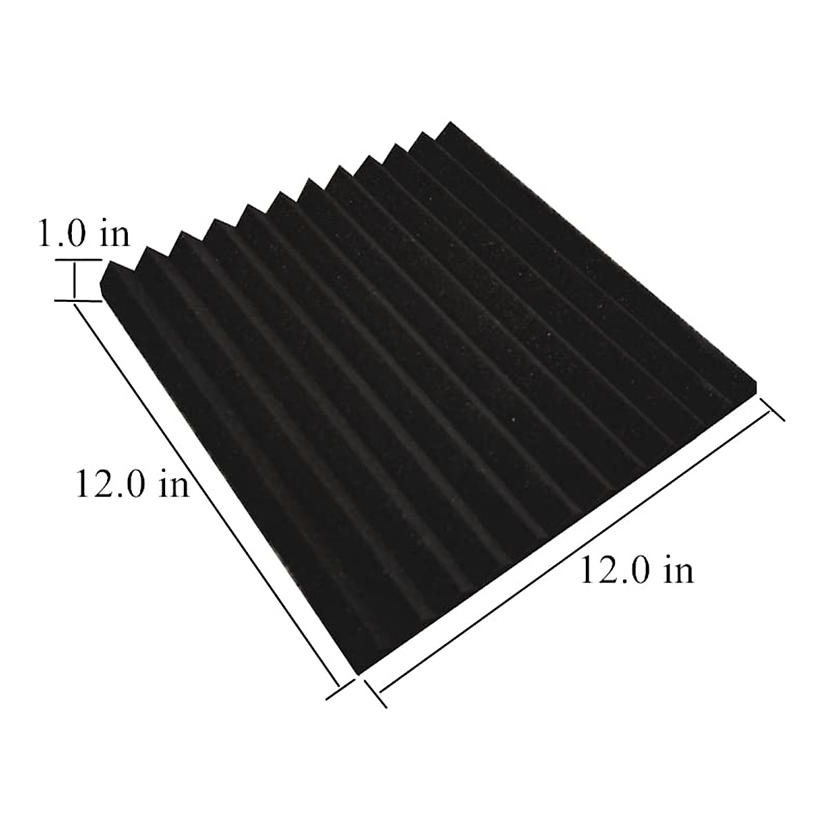 24 Pack 12'' x 12'' x 1'' Acoustic Foam High Density Sound Insulation Proofing Sponge Absorption Flame Retardant Panel Soundproof Wall Panels for Home Studio