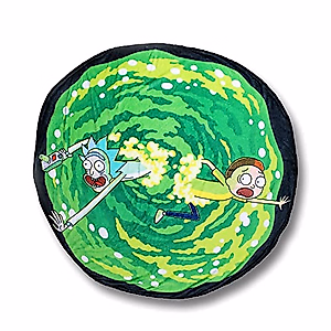 JUST FUNKY Rick and Morty Rounded Portal Blanket | 48 x 48 inches Blanket | Home Deco | Collective | Bed and Sofa Blanket | Anime Blanket | Official Licensed