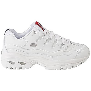 Skechers womens Energy fashion sneakers, White Mesh/Leather, 7.5 US