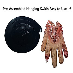 Halloween Bloody Weapons Hanging Swirl Decorations, Pre-Assembled Bloody Garland Banner, Have a Killer Birthday & Friday the 13th Birthday Party Decorations, Halloween Horror Zombie Vampire Party Supplies - 22pcs