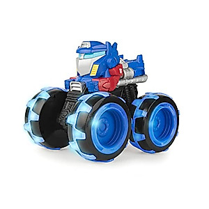Transformers Optimus Prime Monster Treads – Monster Trucks with Light Up Wheels – Transformers Toy – Girls and Boys Ages 3 Years and Up