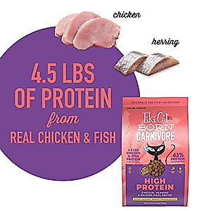 Tiki Cat Born Carnivore High Protein, Chicken, Herring & Salmon Meal, Grain-Free Baked Kibble to Maximize Nutrients, Dry Cat Food, 5.6 lbs. Bag