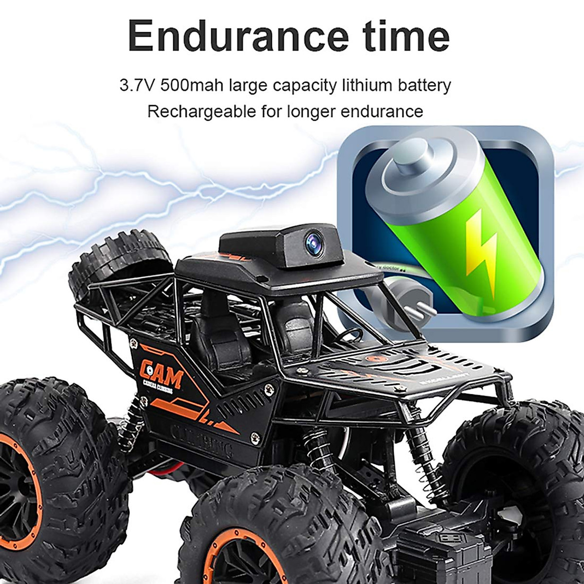 RC Car Remote Control Car with 720P HD FPV Camera, 1/18 Scale Off-Road Remote Control Truck Gravity Sensor Rc Truck, High Speed Monster Trucks for Kids Adults Gift for Boys and Girls