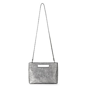 The Sak Linden 3-in-1 Convertible Crossbody Bag in Crochet, Adjustable Multi Use Strap, Dark Silver