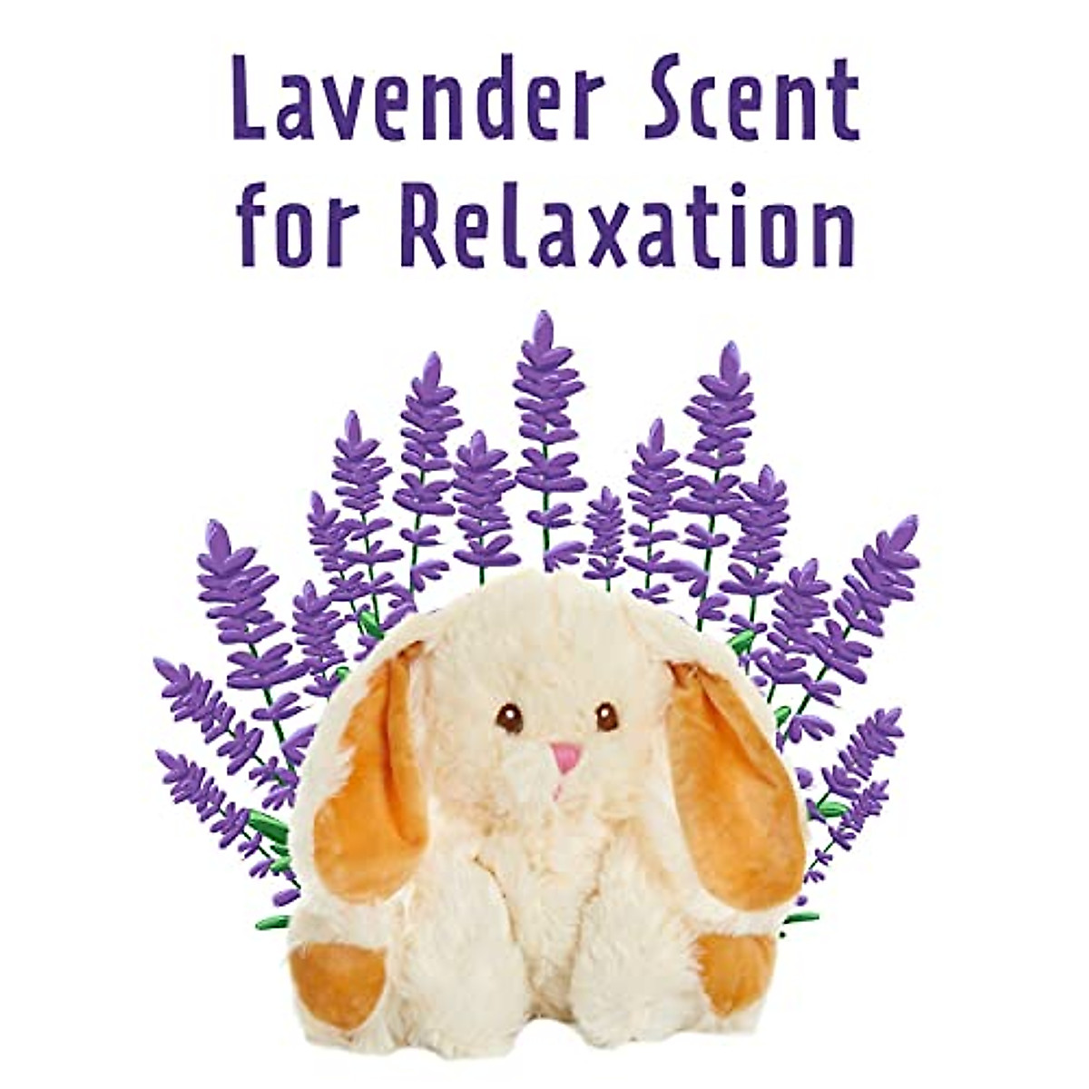 1i4 Group Warm Pals Microwavable Lavender Scented Plush Toy Weighted Stuffed Animal - Bashful Bunny Rabbit