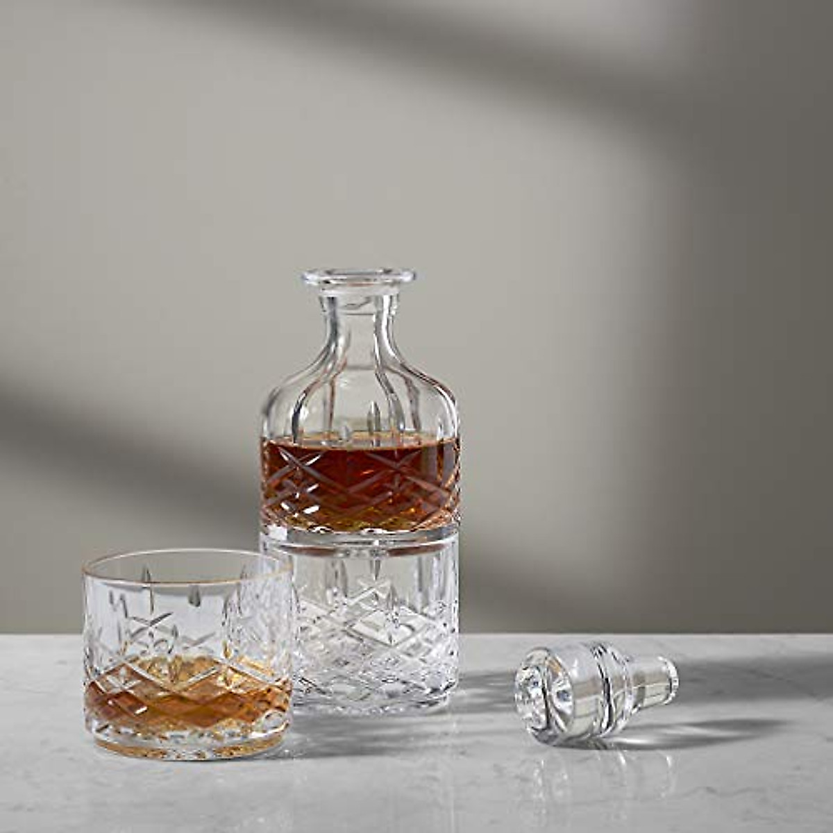 Marquis by Crystal Waterford Markham Stacking Decanter & Tumbler pair